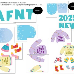 2025 New Year January Affirmation Bulletin Board Kit/mental Health ...