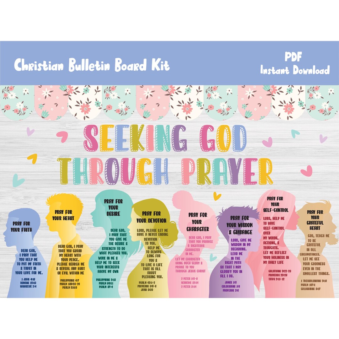 Church Christian Bulletin Board Kit/bible Verse Wall Door Decor/sunday ...