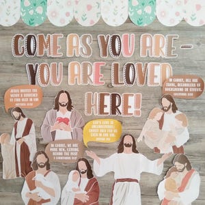 Church Christian Bulletin Board Kit/bible Verse Wall Door Decor/sunday ...