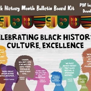 Black History Month Bulletin Board Kit/february Classroom Wall Decor ...