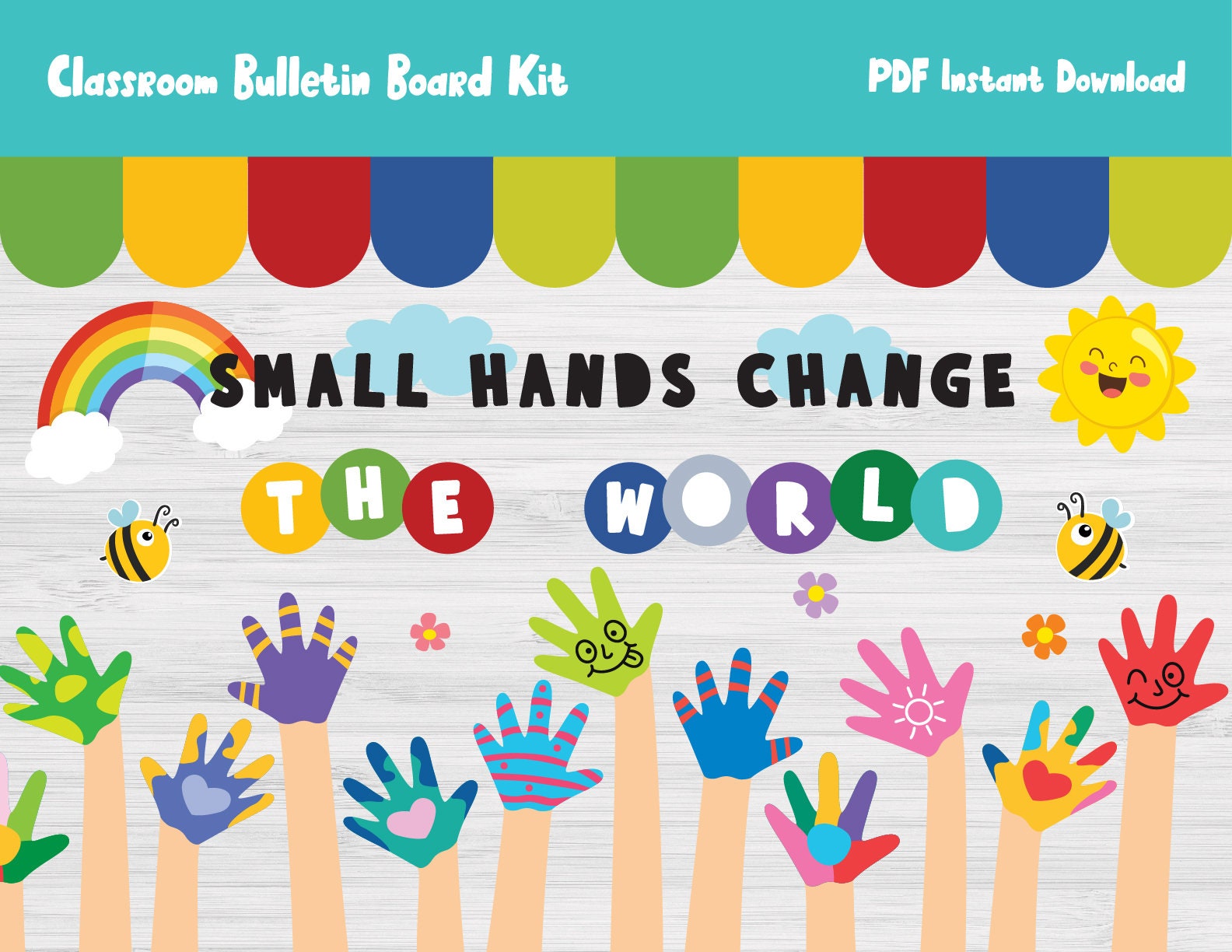 Preschool Classroom Bulletin Board Kits/kindergarten Wall Door Display ...