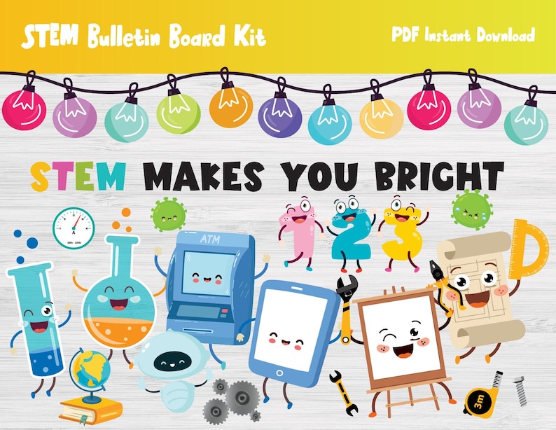 STEM Bulletin Board Kit/computer Lab/tech Technology Classroom/wall ...