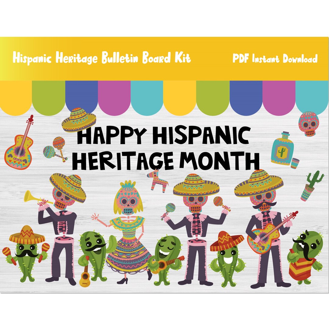 Hispanic Heritage Month Bulletin Board Kit/classroom Wall Door Decor ...
