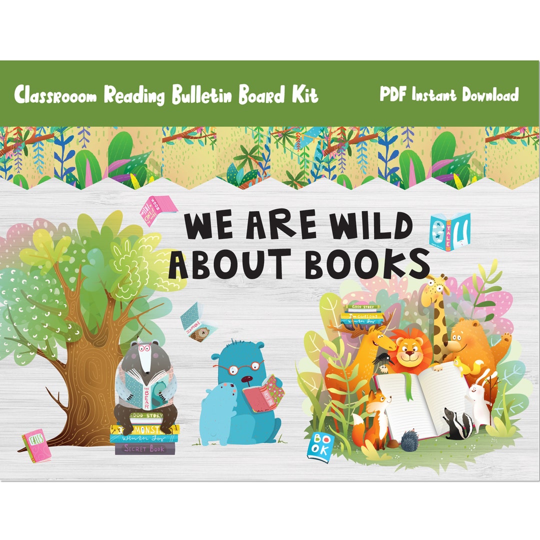 Kindergarten Library/preschool Reading Bulletin Board Kit/classroom ...