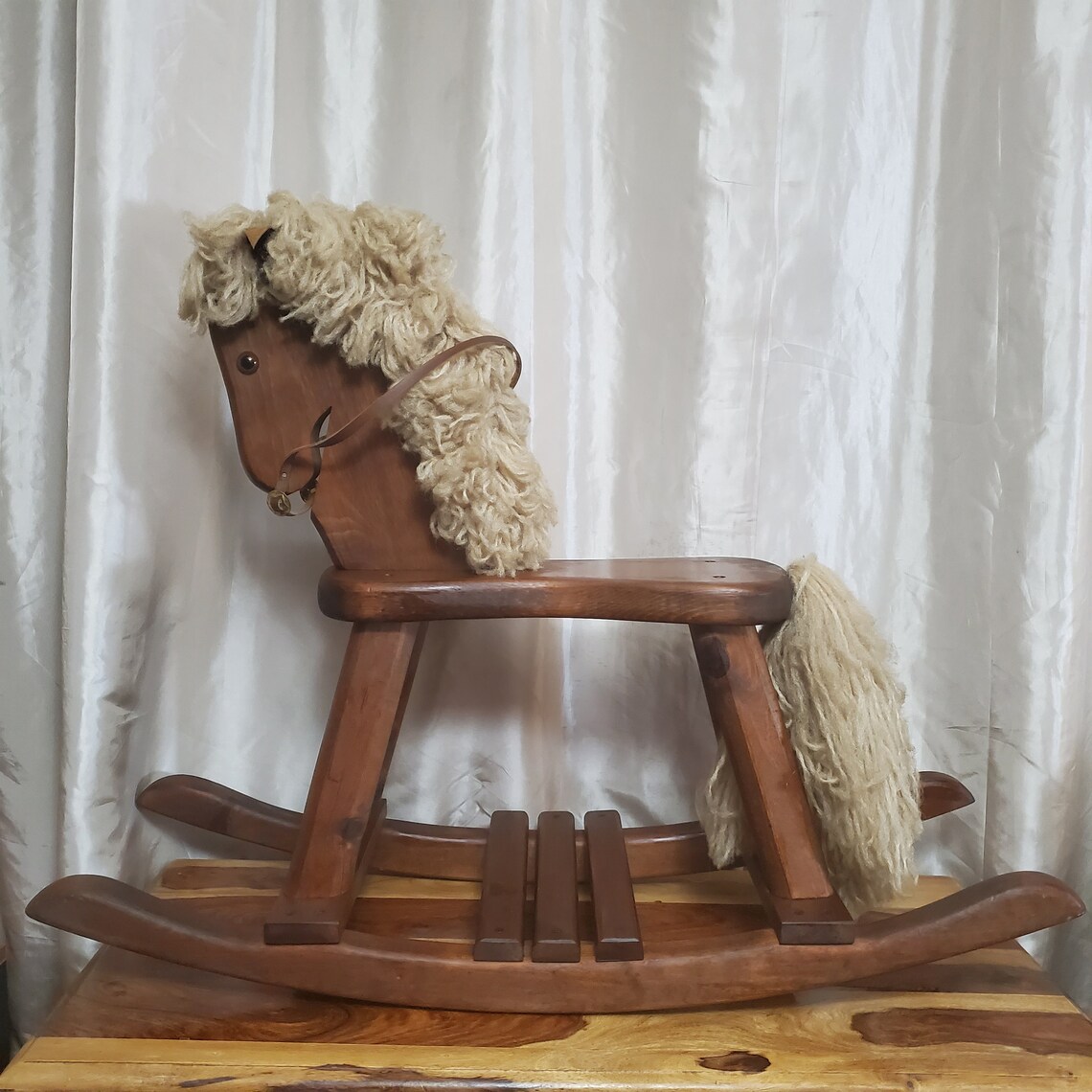 Vintage Wooden Horse Rocking Chair | Etsy