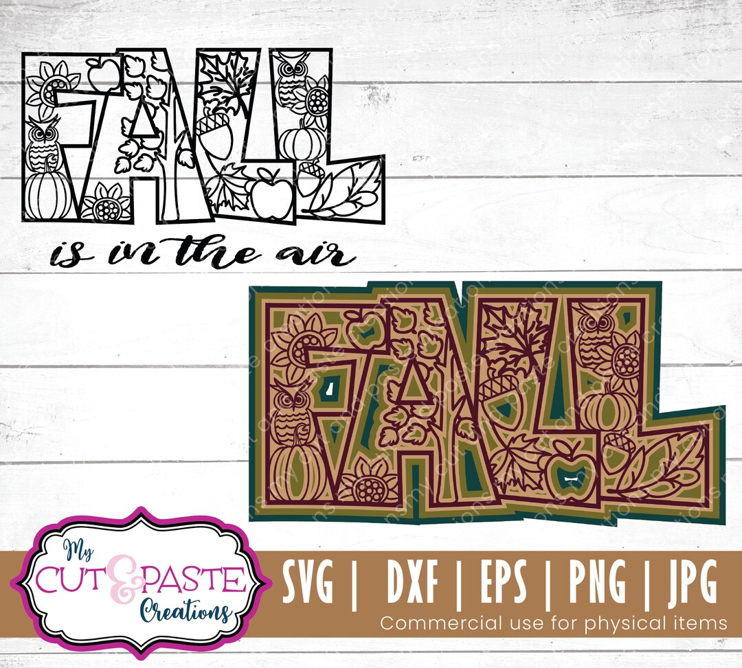Fall Layered SVG, Fall Mandala, 3D Fall Cut File, Fall is in the Air ...