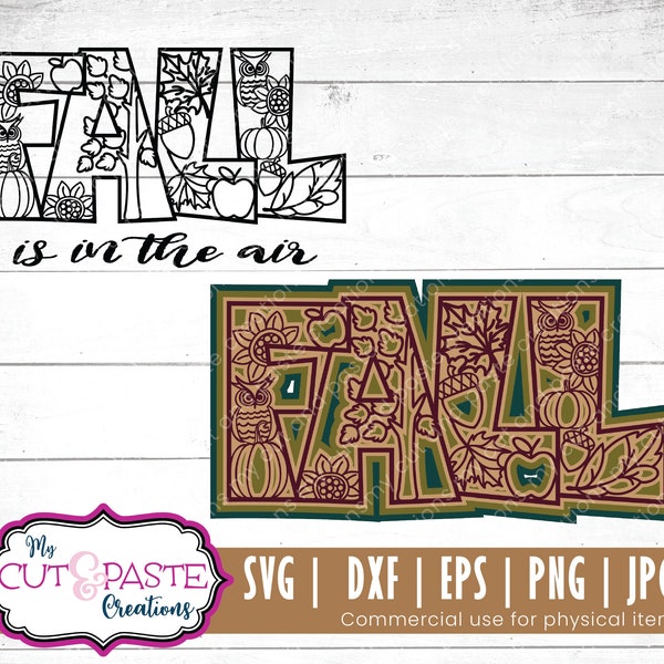 Fall Word Cutouts - Etsy