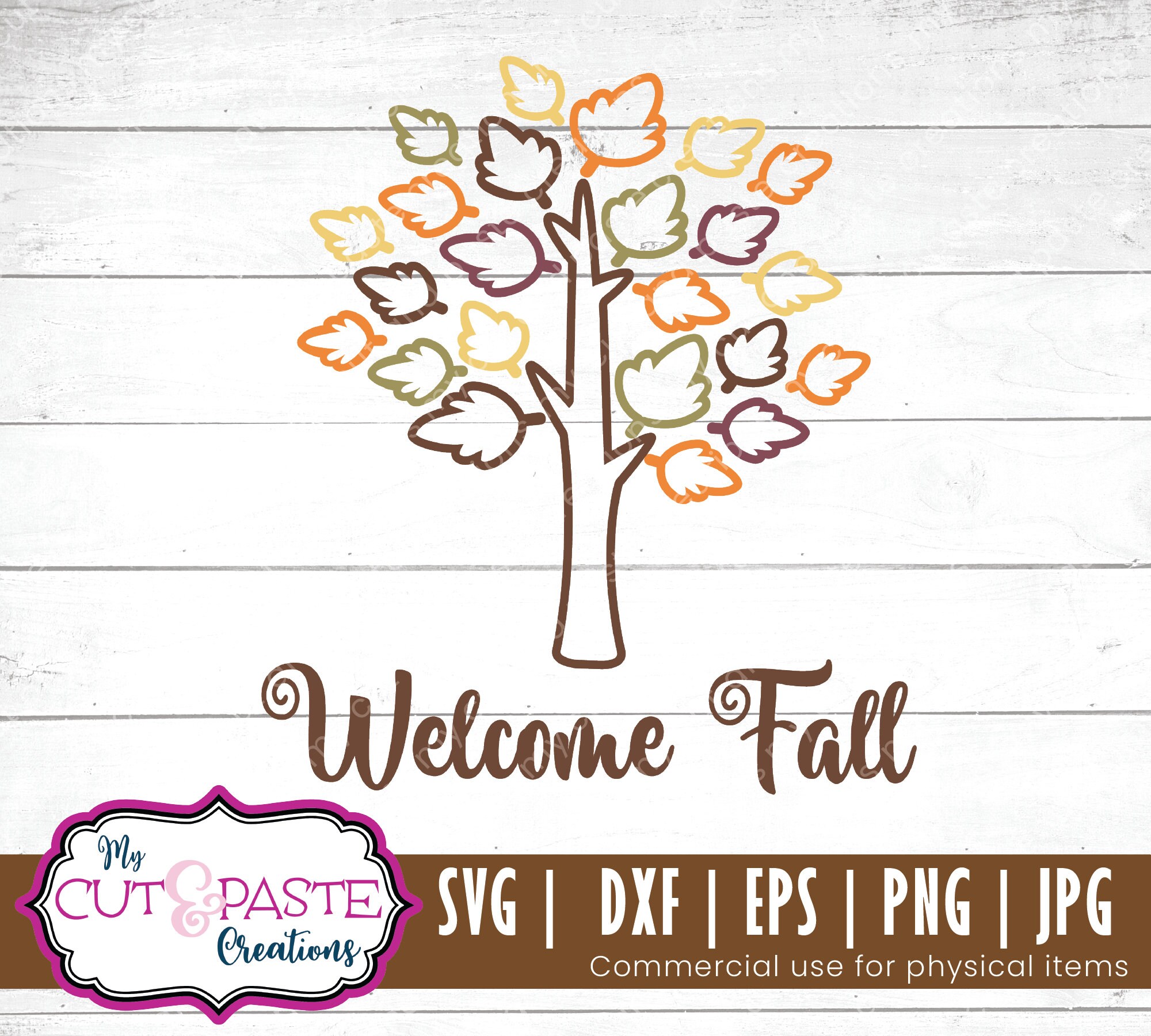 Welcome Fall SVG Fall SVG Fall Tree SVG Fall Leaves Svg - Etsy