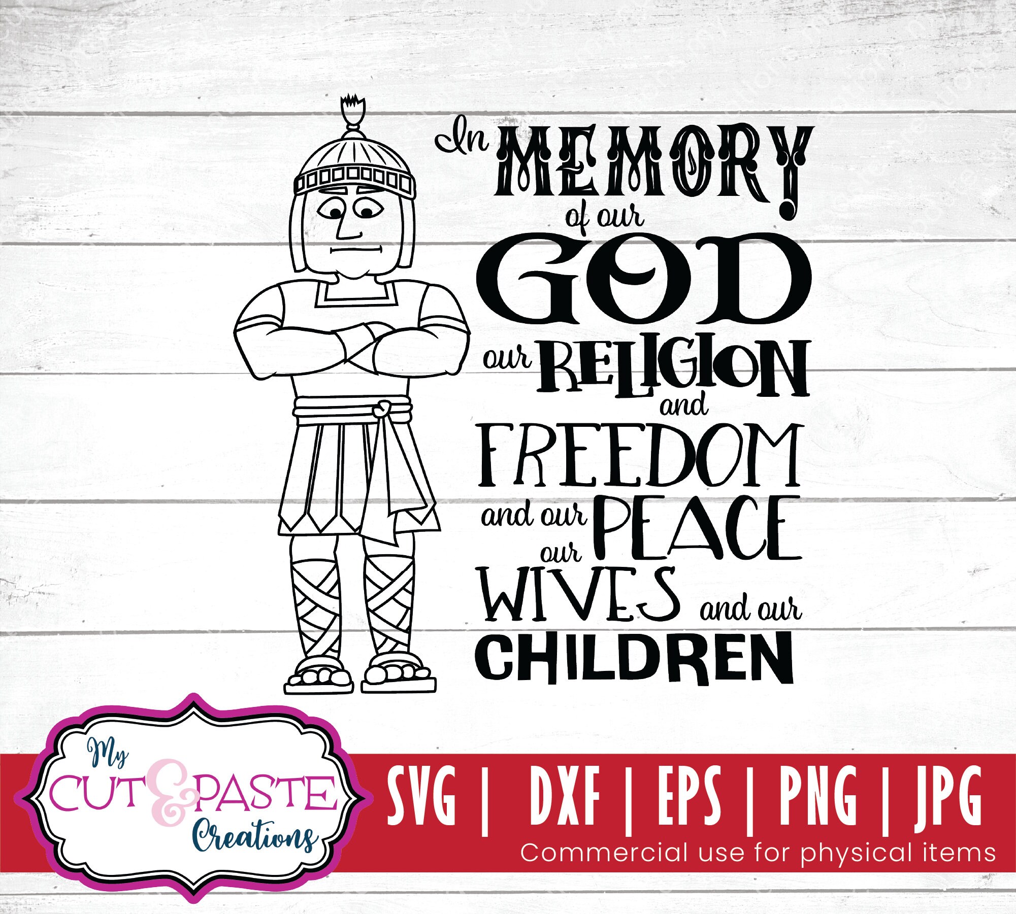 Captain Moroni SVG Book of Mormon SVG Title of liberty SVG Cut Files ...