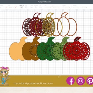 Pumpkin Mandala SVG 3D Layered Pumpkin SVG Fall Pumpkin Paper Craft ...