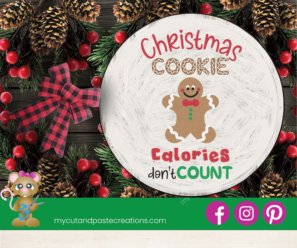 Christmas Cookie Calories SVG Christmas Cookies SVG | Etsy