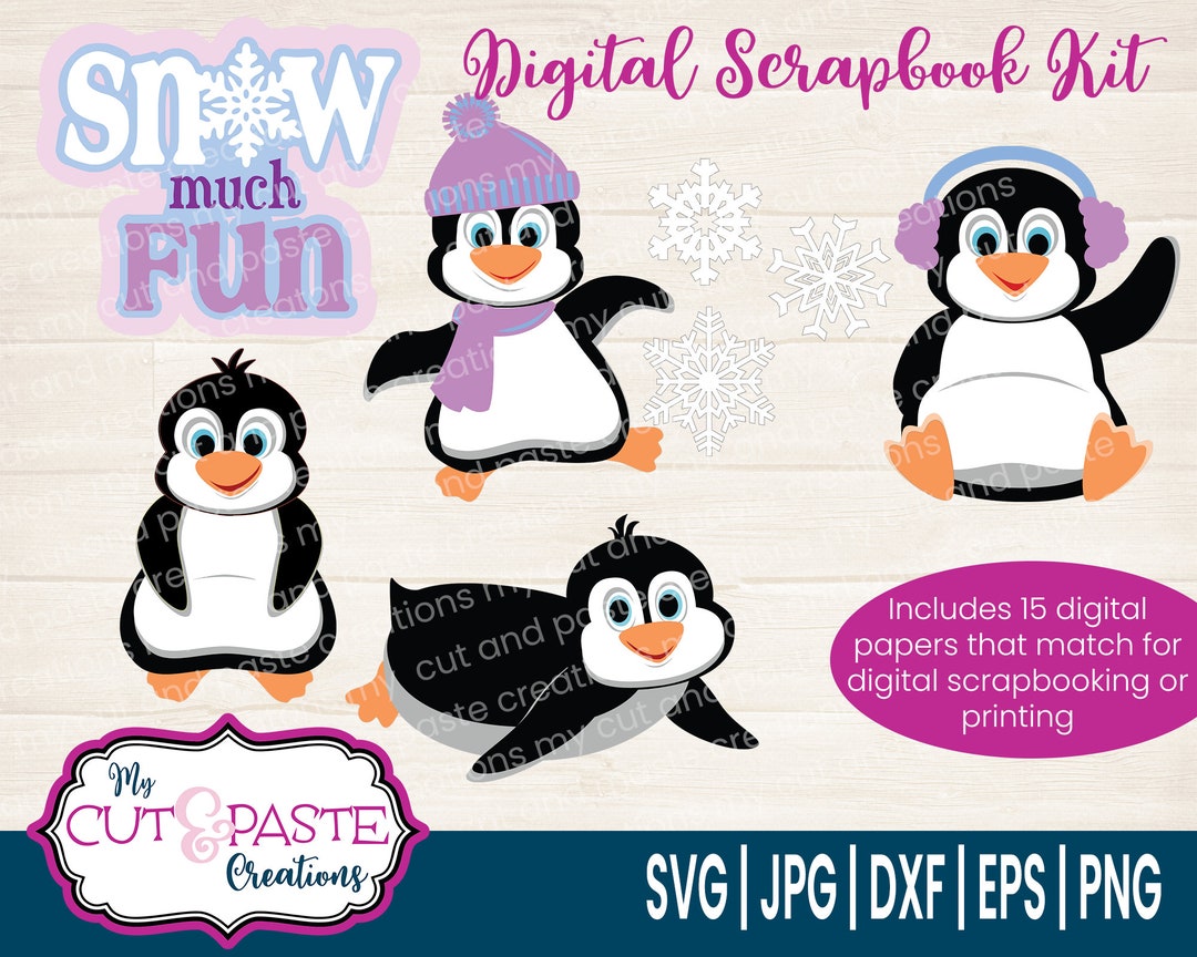 Snow Much Fun SVG - Snow Fun SVG - Penguin SVG Bundle - Winter Penguins ...