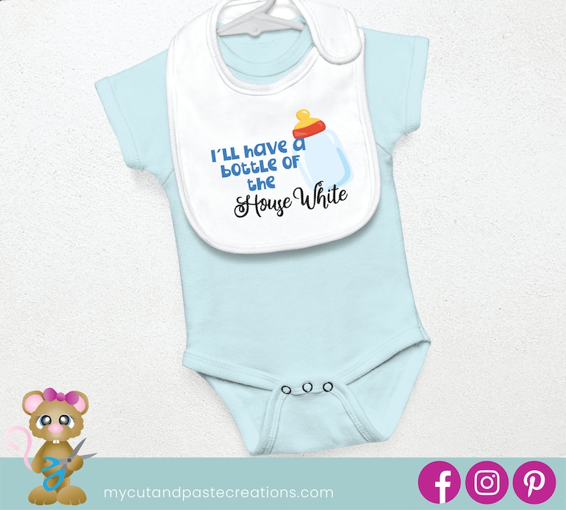 Funny Baby Bib, Baby Boy Bib SVG, Baby Bottle SVG, I'll Have a Bottle ...