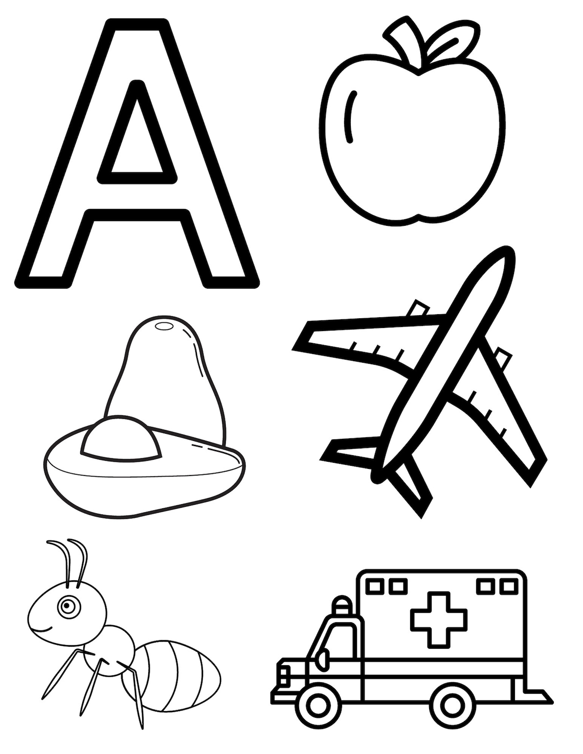 ABC Coloring Pages for Kids Digital Download Bundle | Alphabet ...