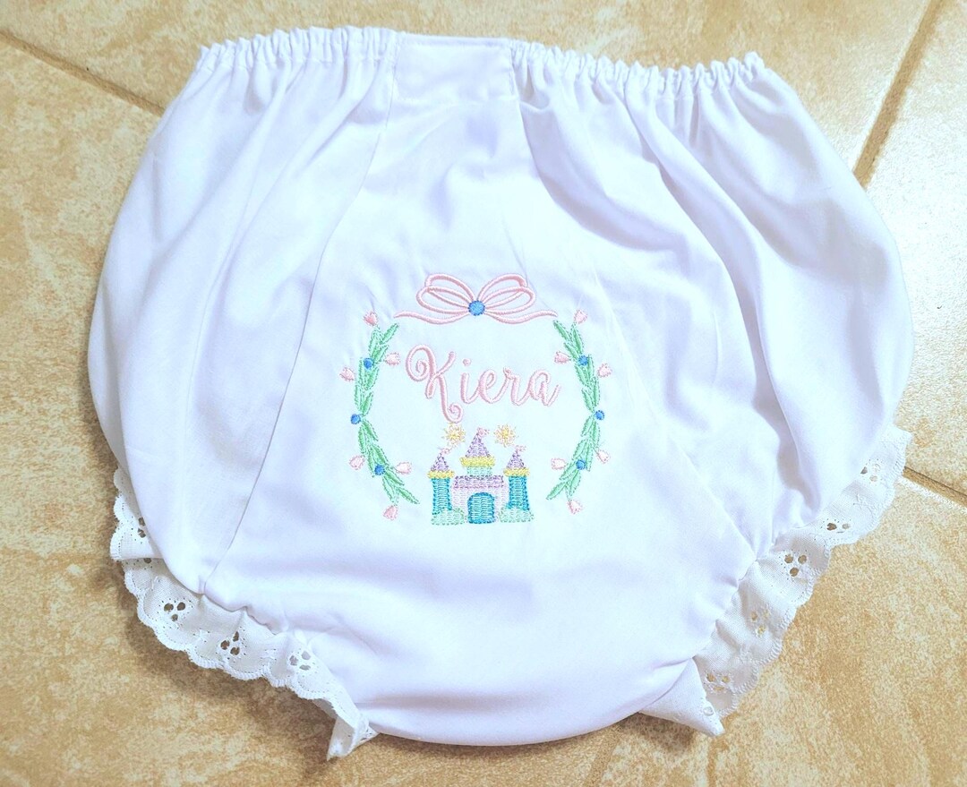 Monogrammed Eyelet Baby Bloomers: Personalized Diaper Cover - Etsy