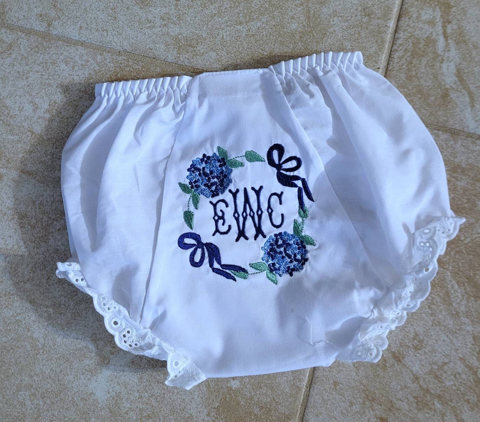 Diaper Cover Monogrammed White Eyelet Bloomers Diaper Cover | Etsy