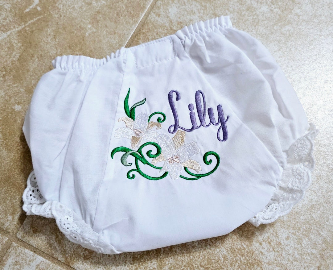 Monogrammed Eyelet Baby Bloomers: Personalized Easter Diaper Cover - Etsy