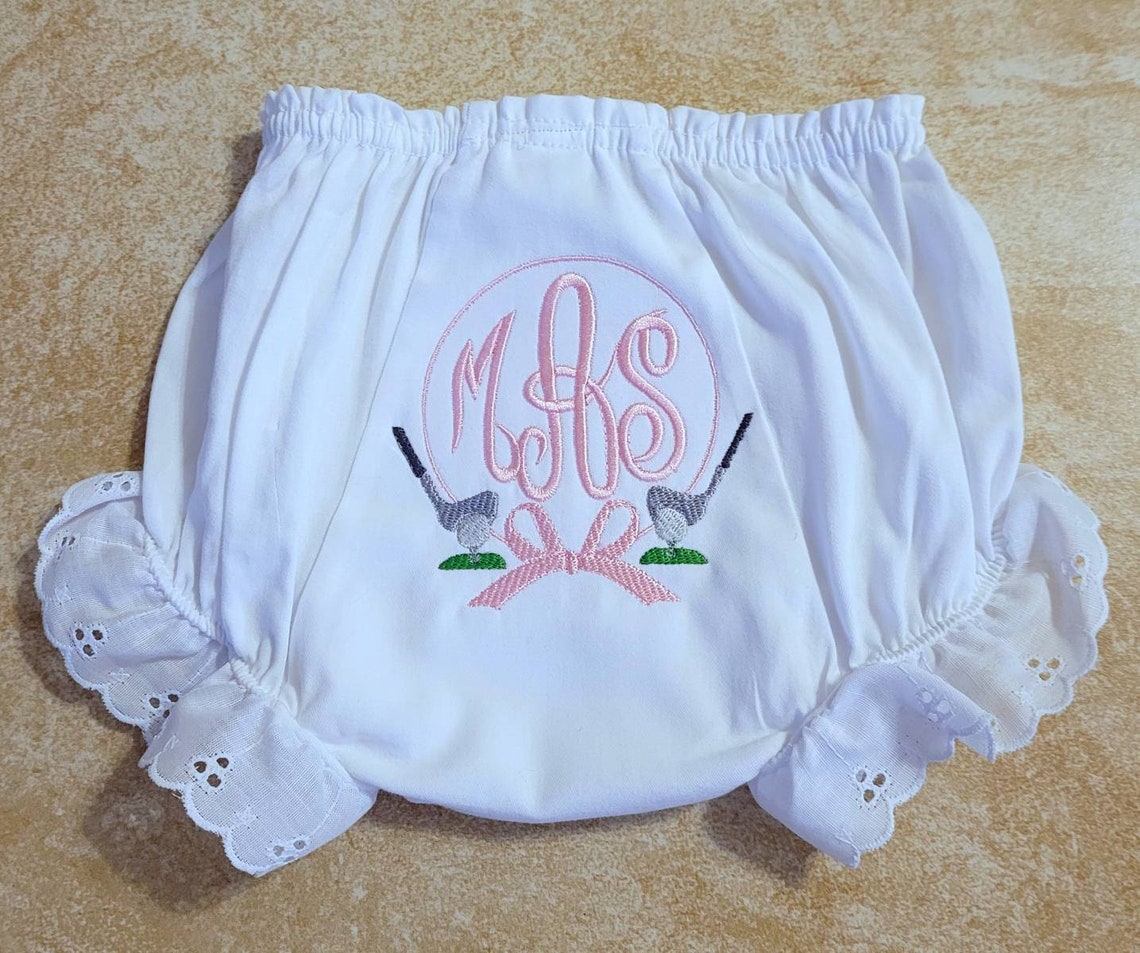 Diaper Cover Monogrammed White Eyelet Bloomers Diaper Cover | Etsy
