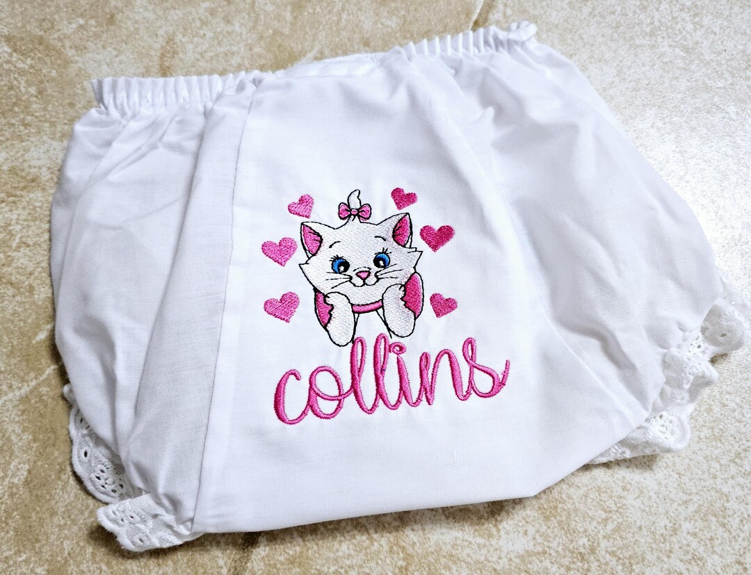 Monogrammed Bloomers Embroidered Diaper Cover White Eyelet Bloomers ...