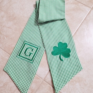 Monogrammed Wreath Sash St Patty Front Door Bow Sash Gift Housewarming ...