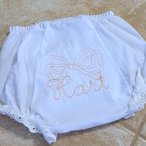Monogrammed Eyelet Baby Bloomers: Personalized Diaper Cover - Etsy