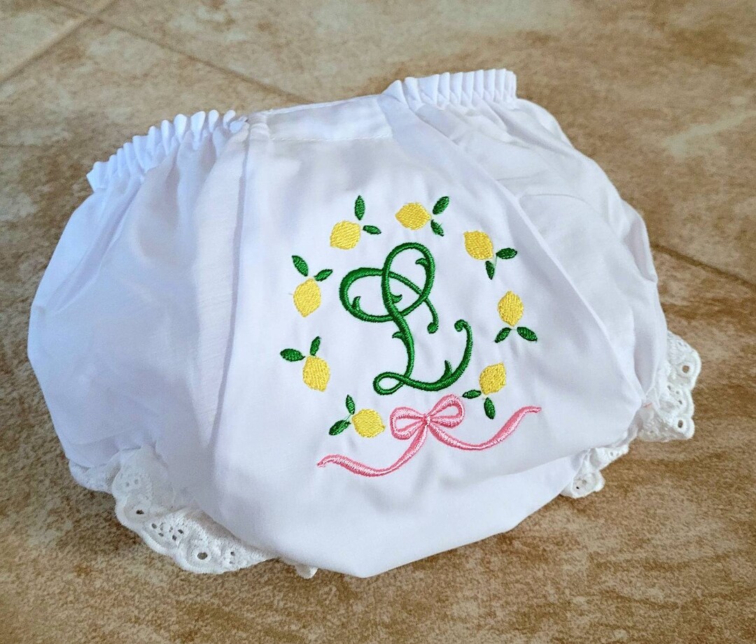 Monogrammed Eyelet Baby Bloomers: Personalized Diaper Cover - Etsy