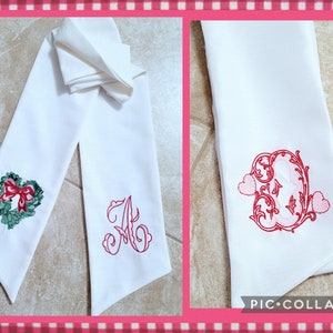 Valentine Wreath Sash Heart Front Door Bow Sash Seasonal Sash ...