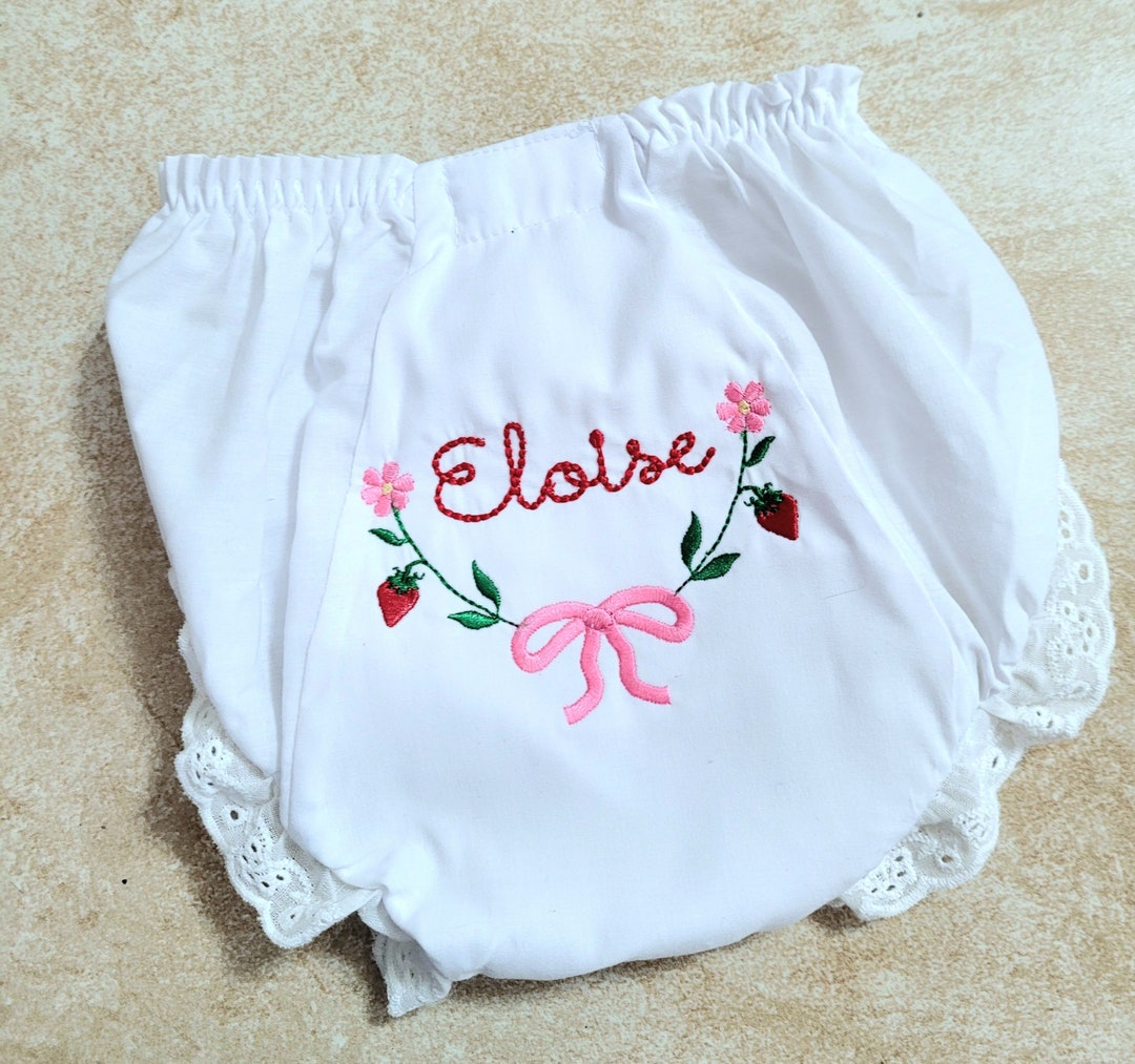 Monogrammed Eyelet Diaper Cover: Personalized Baby Bloomers - Etsy
