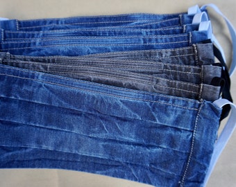 Denim Face Mask - Etsy