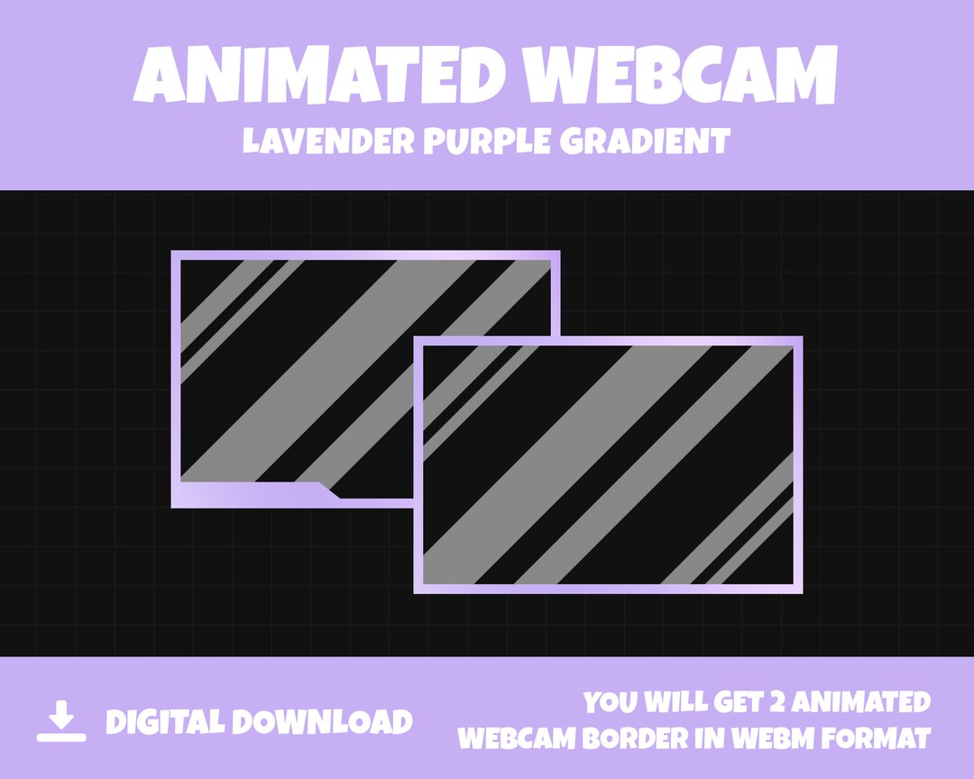 Lavender Purple Animated Webcam Overlay - Etsy