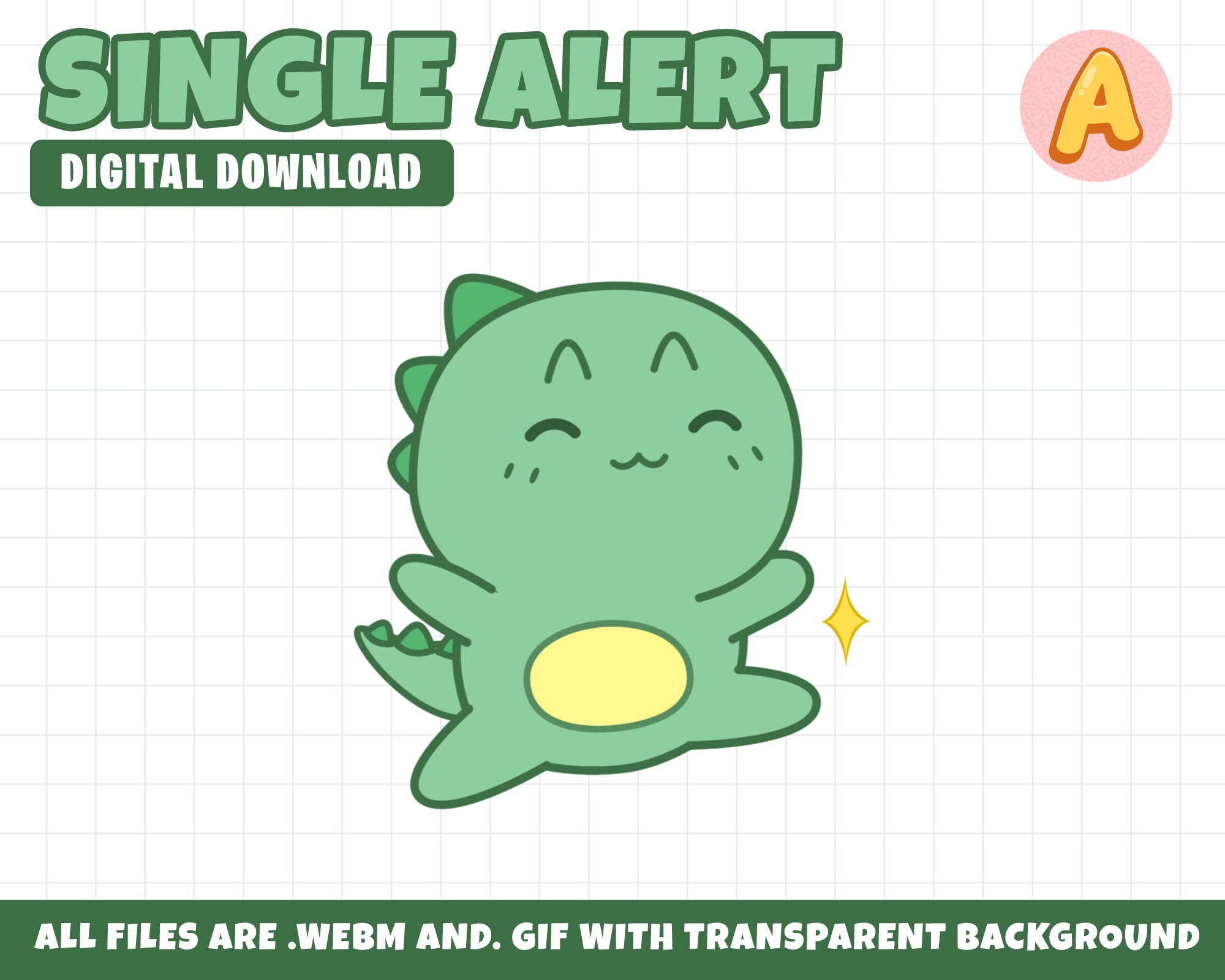 Animated Dinosaur Twitch Alert, Streamer Overlay (digital Download) - Etsy