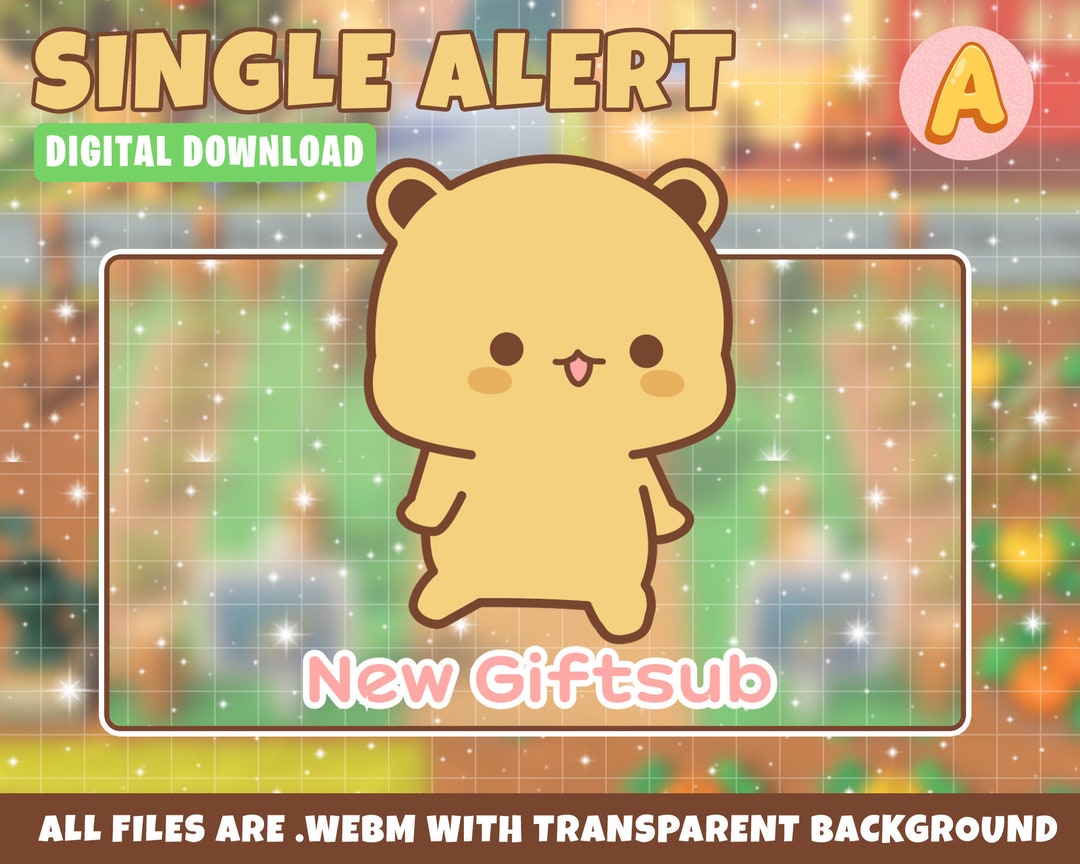 Twitch Animated Alerts, Cute Bear Animated Alerts, New Giftsub Alert ...