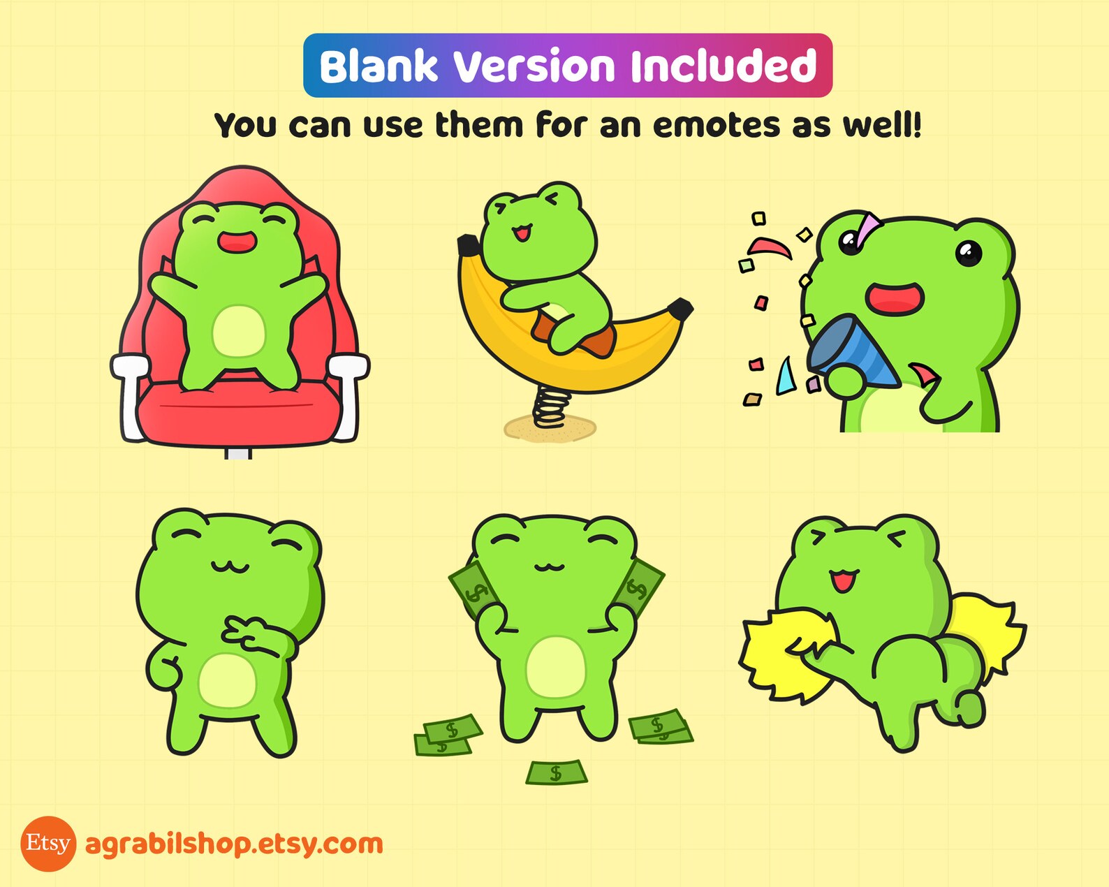 Animated Frog Twitch Stream Alerts Pack (digital .gif File) - Etsy