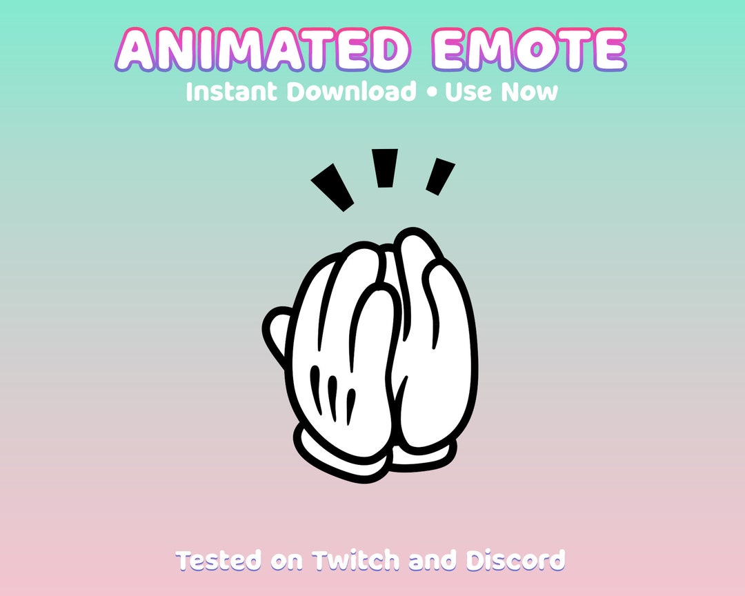 Clapping Hands Animated Emote - Twitch Discord Youtube and More! - Etsy