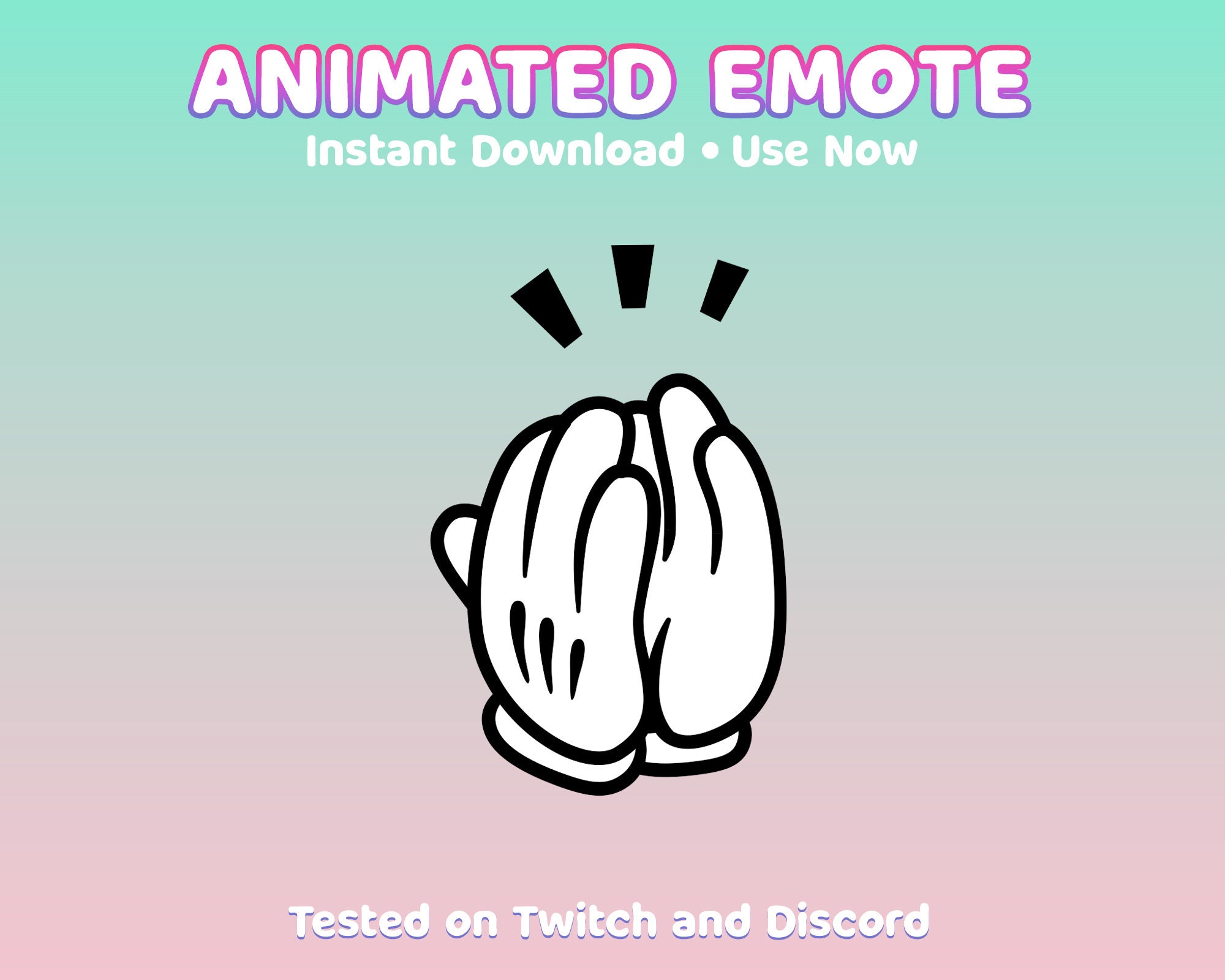 Clapping Hands Animated Emote Twitch Discord Youtube and More - Etsy