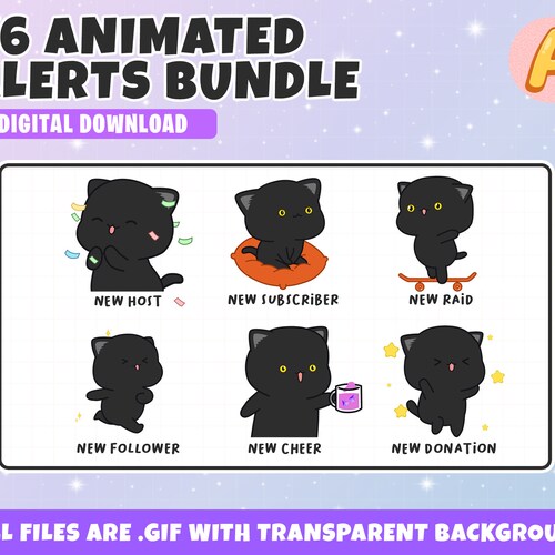 Cute Pink Animated Twitch Alerts - Etsy