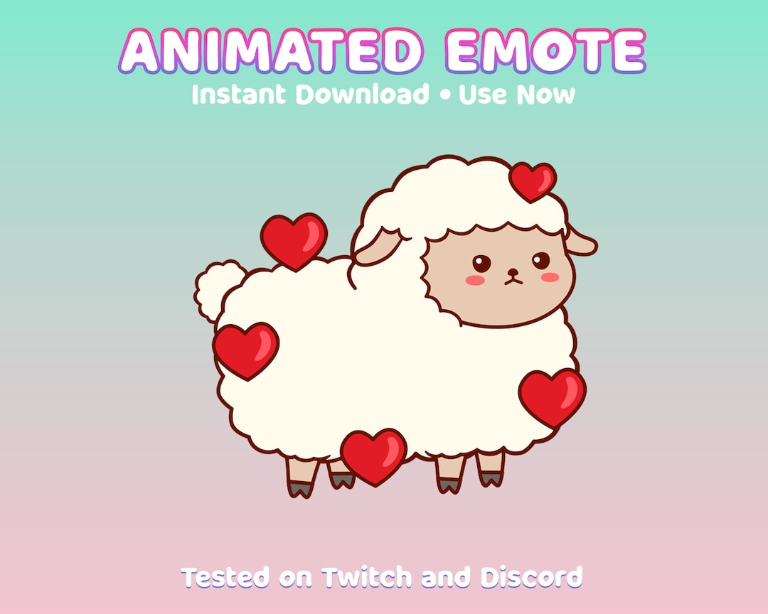 Cute Sheep Animated Emote - Etsy