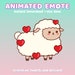 Cute Sheep Animated Emote (digital File) - Etsy