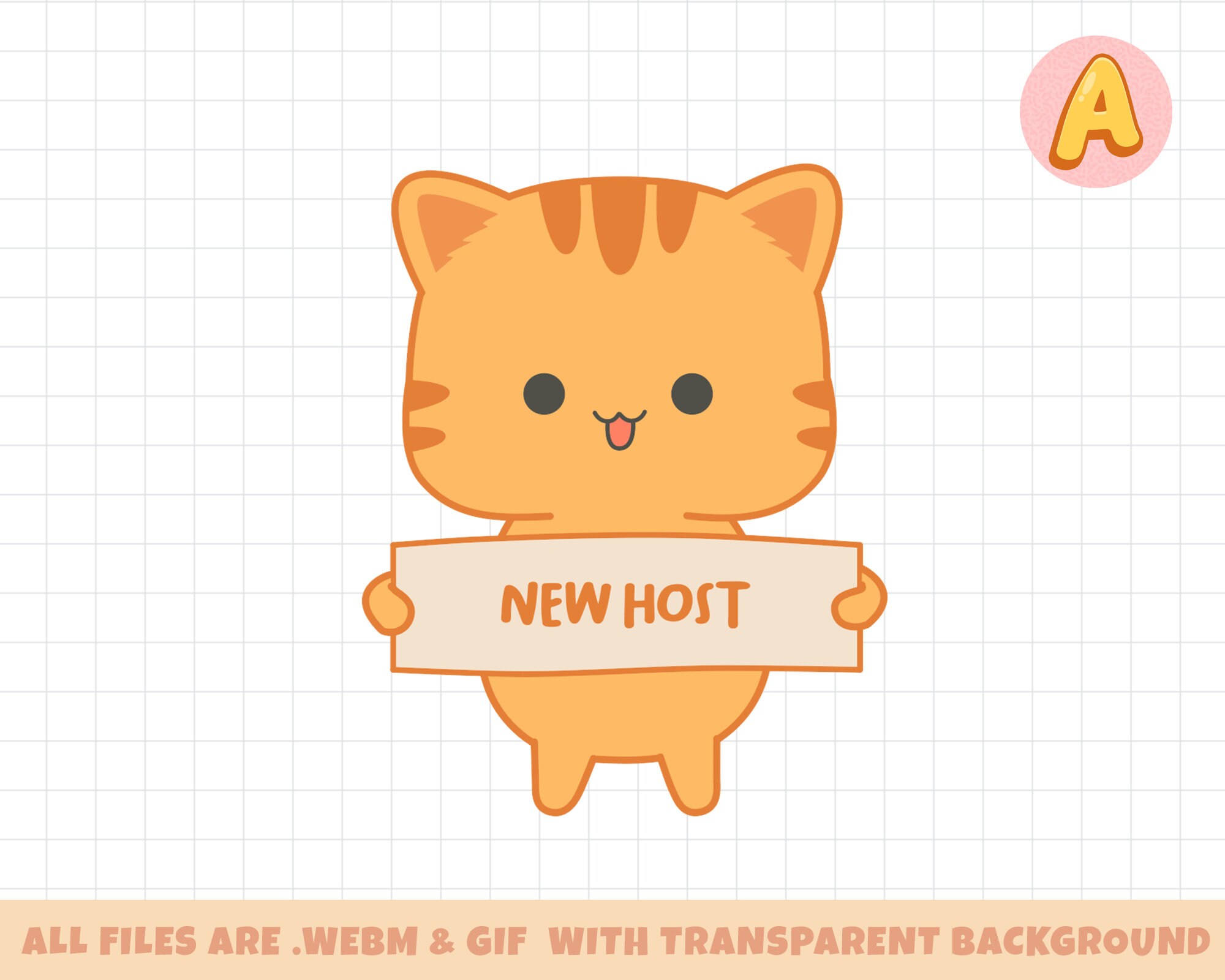 Animated Twitch Alerts Tabby Cat - Etsy