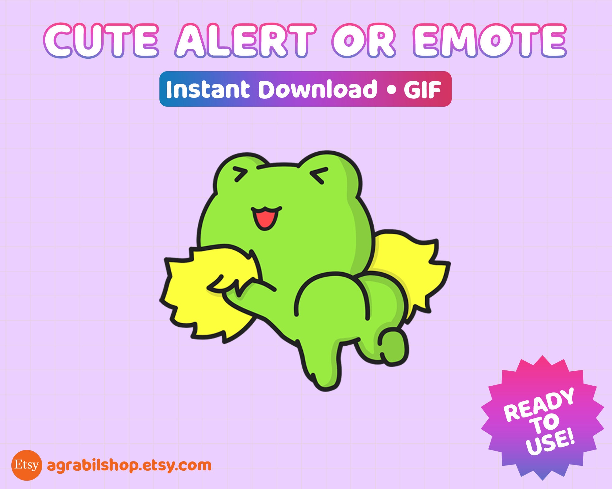 Cheerleader Frog Animated Emote | Cute Twitch, Discord Emote (digital ...