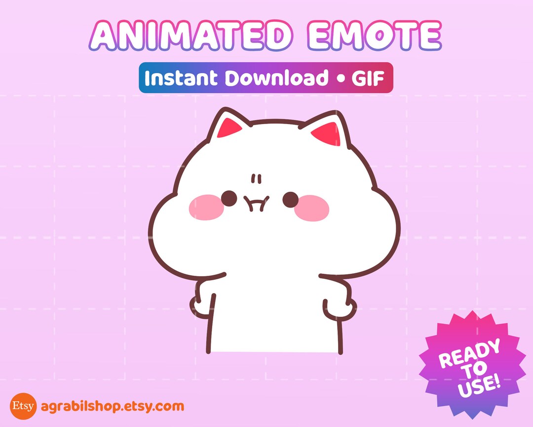 Animated Angry Kitty Emote for Twitch Streamers (digital Download) - Etsy