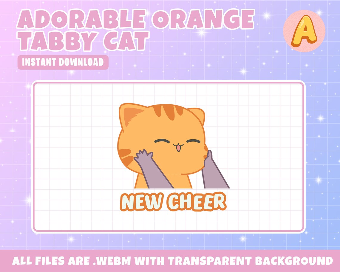 Animated Twitch Alerts Adorable Orange Tabby Cat - Etsy