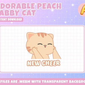 Animated Twitch Alerts Adorable Peach Tabby Cat - Etsy