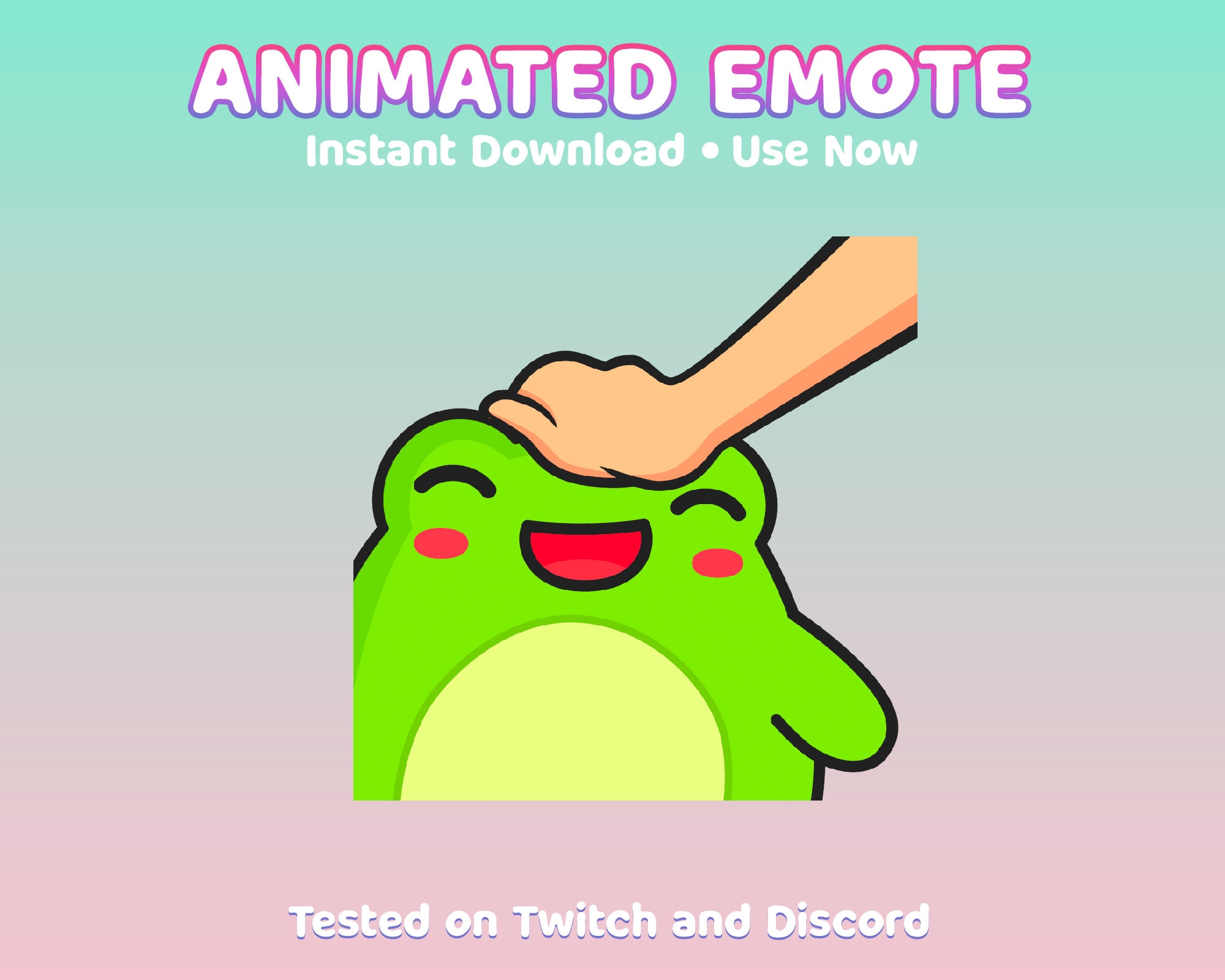 Pat Frog Animated Emote - Twitch Discord Youtube and More! - Etsy Australia