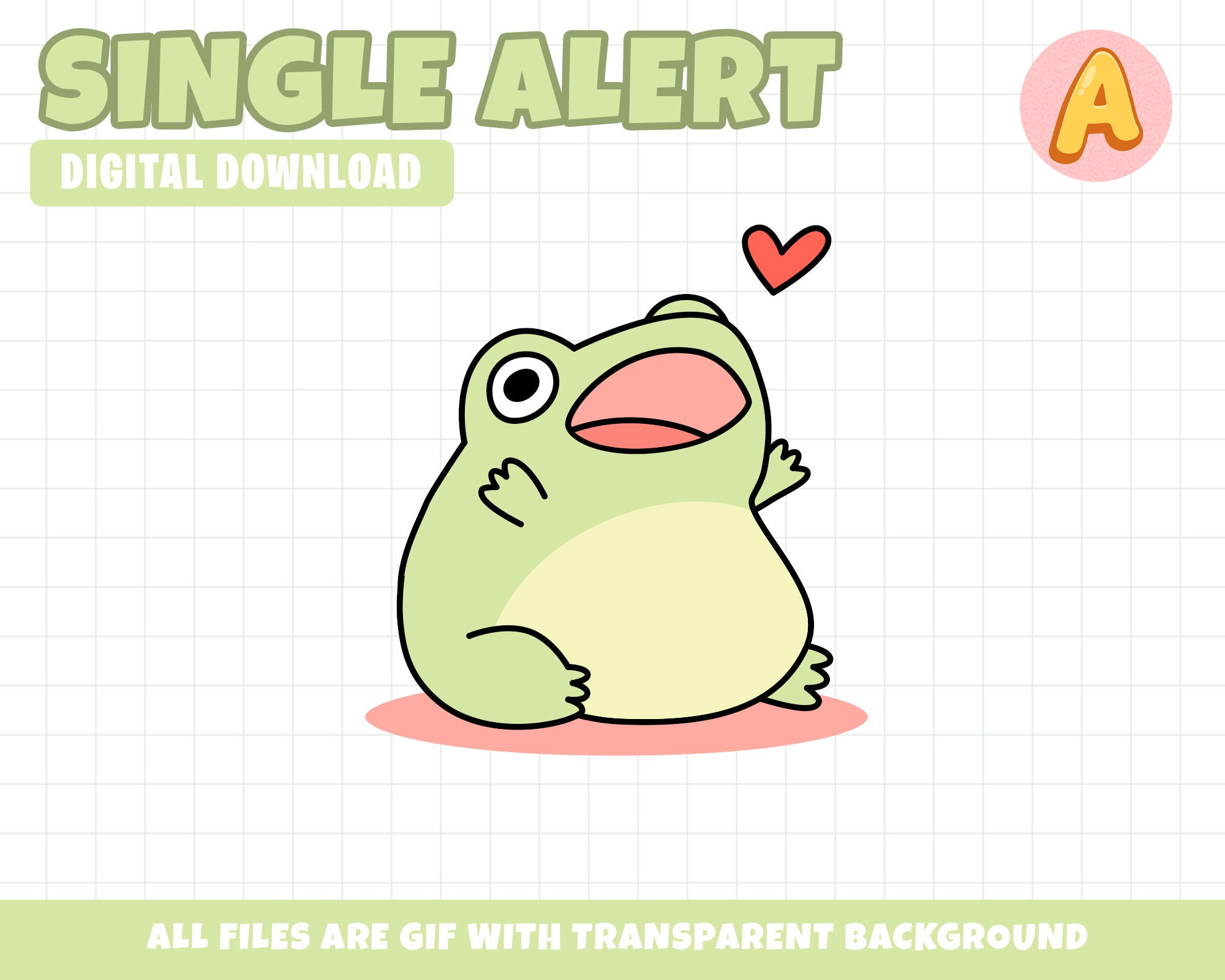 Animated Frog Twitch Alert, Streamer Alert for Twitch Facebook Youtube ...