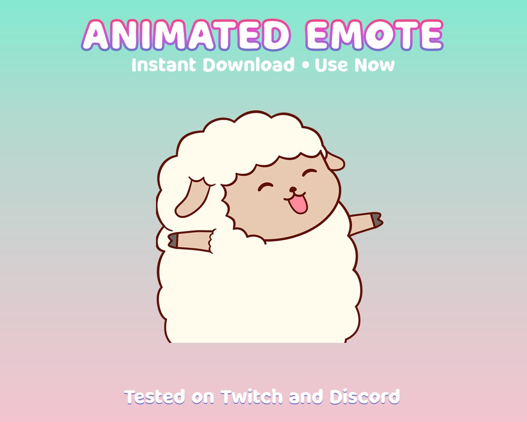 Cute Sheep Animated Emote - Etsy