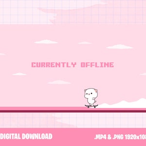 X4 Animated Stream Screens / Starting Soon / Kawaii / Offline / Brb ...