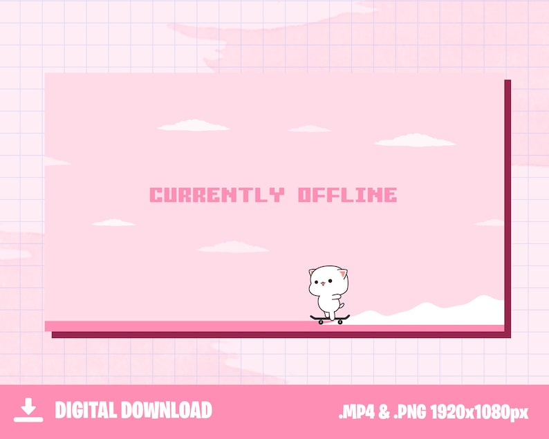 X4 Animated Stream Screens / Starting Soon / Kawaii / Offline / Brb ...