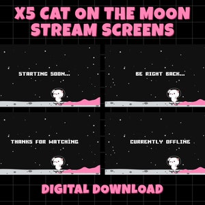 Stream Screens Cat on the Moon - Etsy