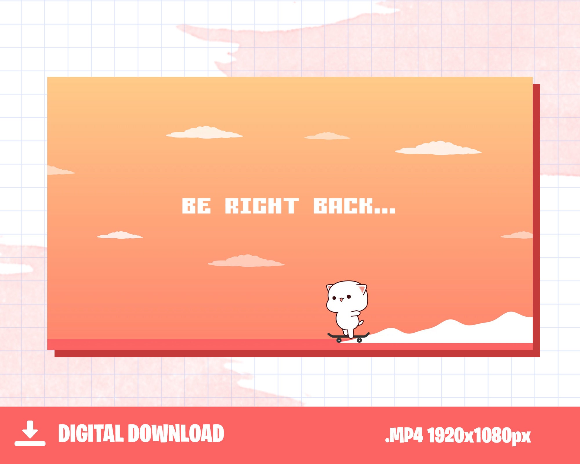 X4 Animated Stream Screens / Starting Soon / Kawaii / Offline / Brb ...